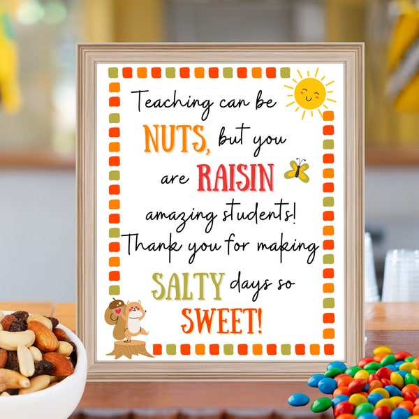 Teacher Appreciation Trail Mix, Teacher Appreciation Tags Candy ...