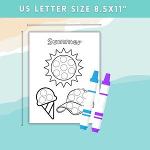 Summer Dot Marker Activities, Dot Marker Coloring Sheets, Dot Marker ...