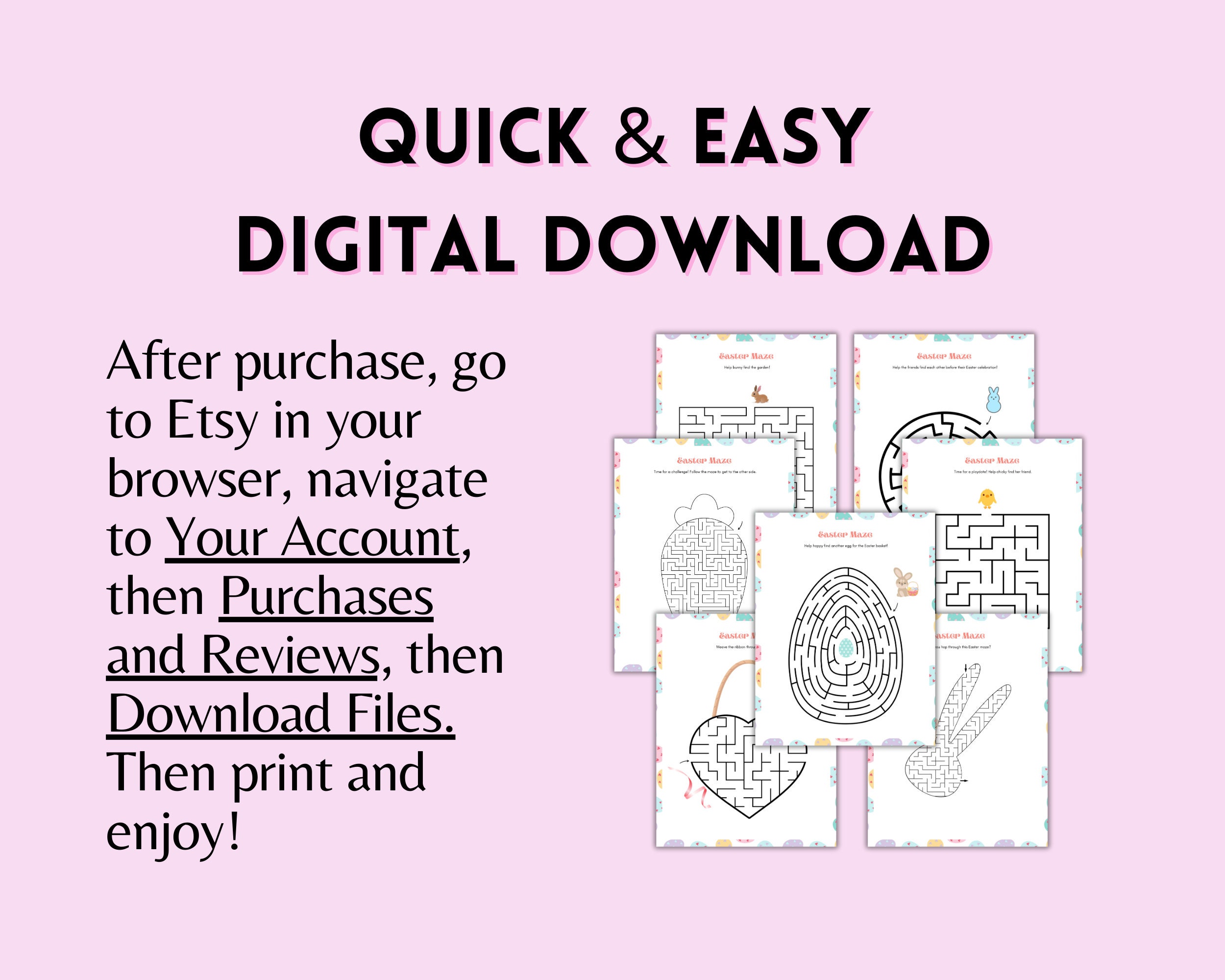 Easter Mazes, Easter Games Printable, Kids Activities, Easter Games for ...