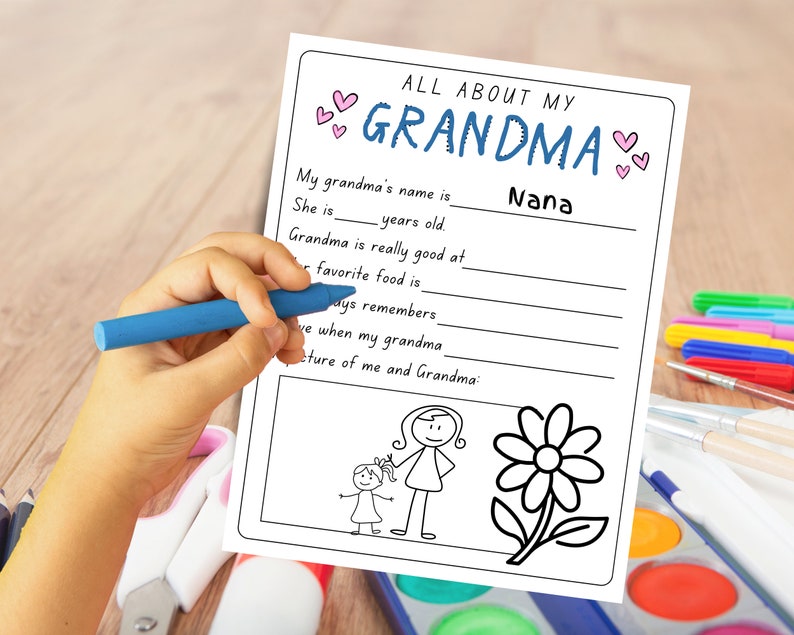 All About My Mom Printable Interview, All About Grandma, Mothers Day ...