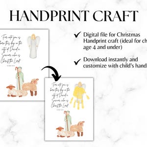 Christmas Handprint Craft for Sunday School, Christian Preschool ...
