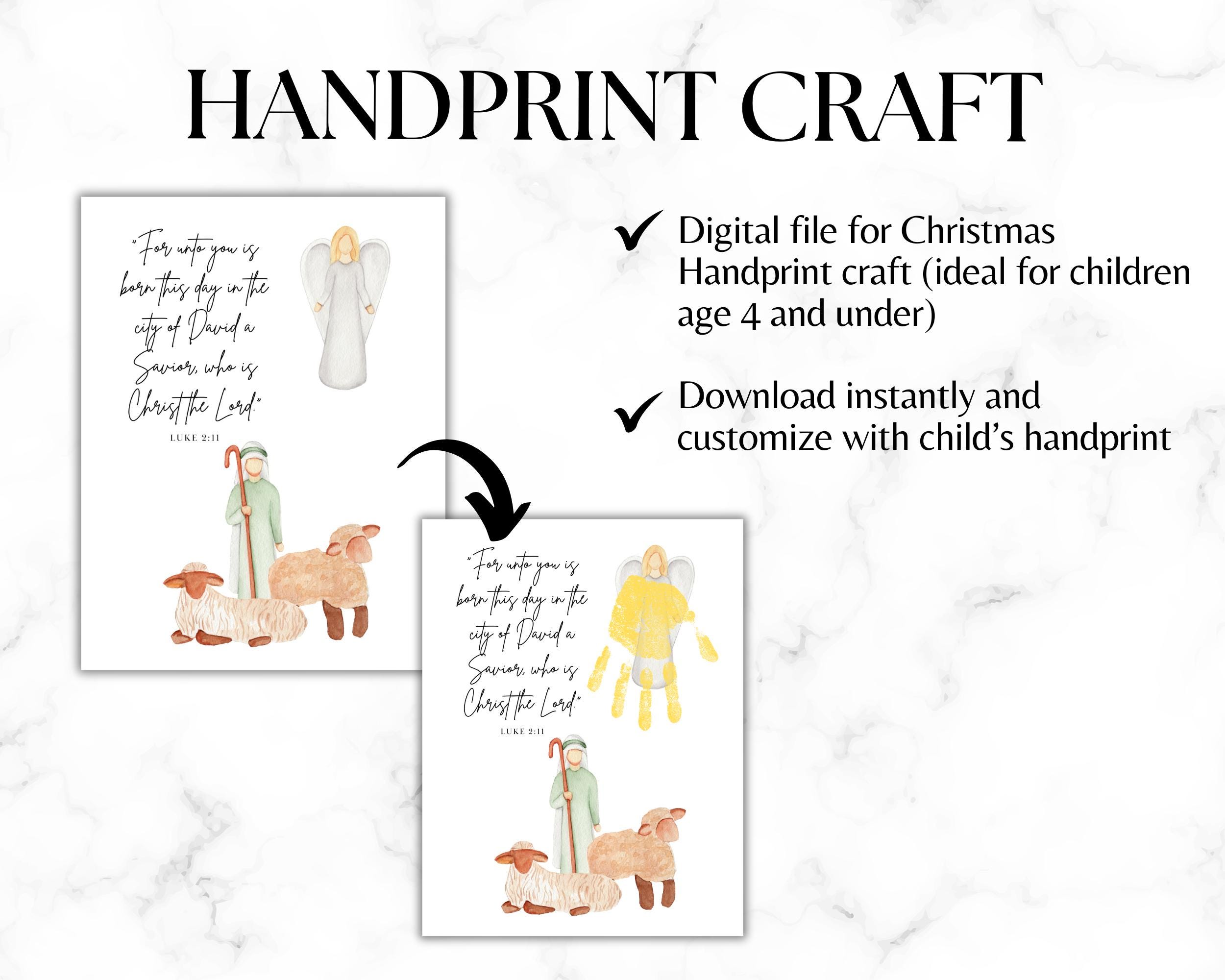 Christmas Handprint Craft for Sunday School, Christian Preschool ...