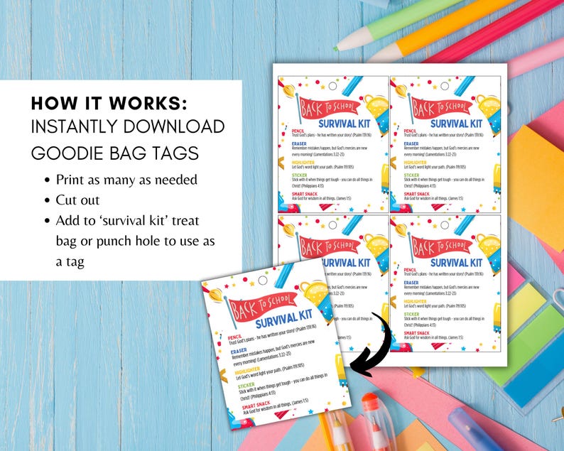 God's Back to School Survival Kit With Bible Verses, Christian Back to ...