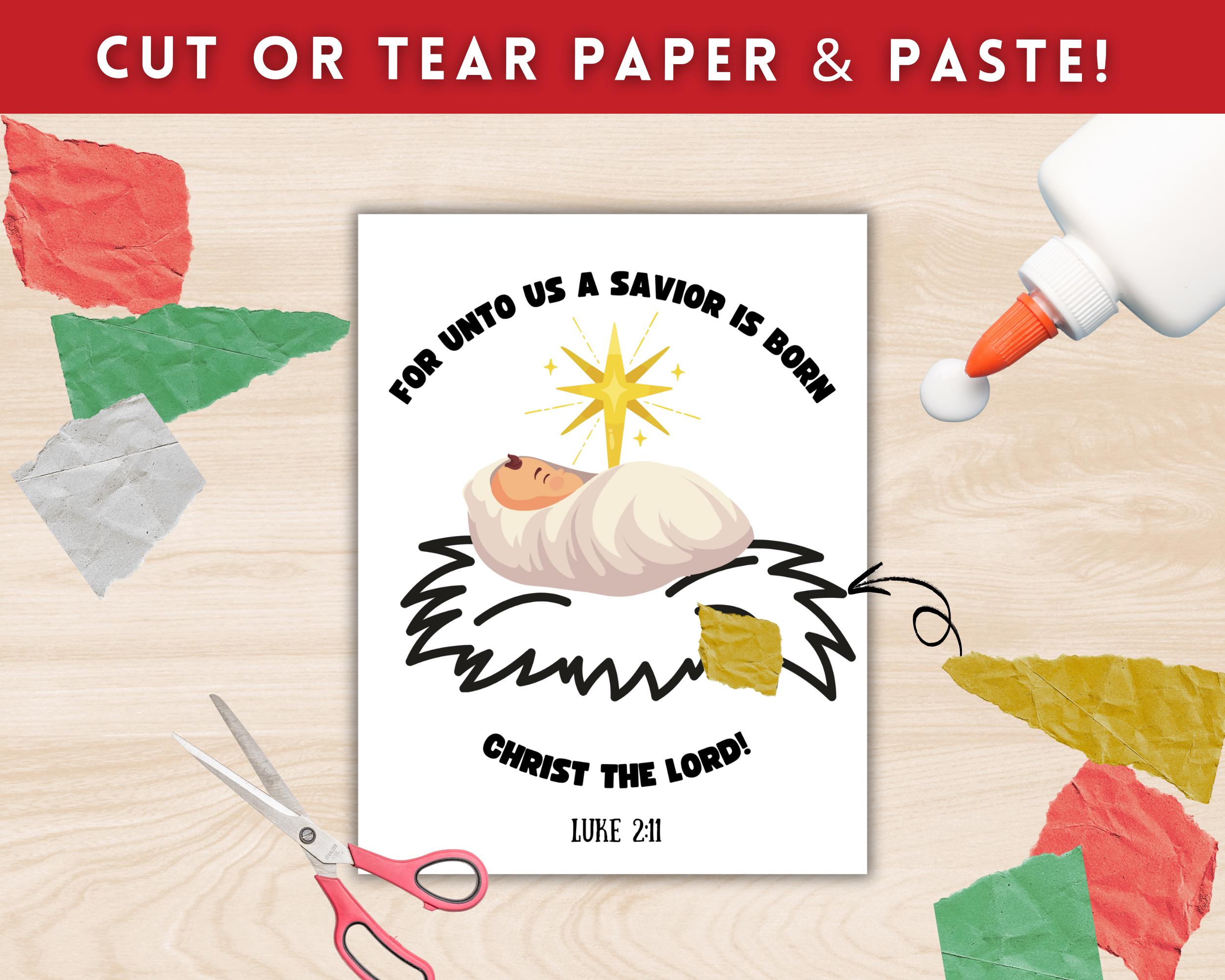 Jesus Birth Sunday School Craft, Christmas Bible Craft Preschoolers ...