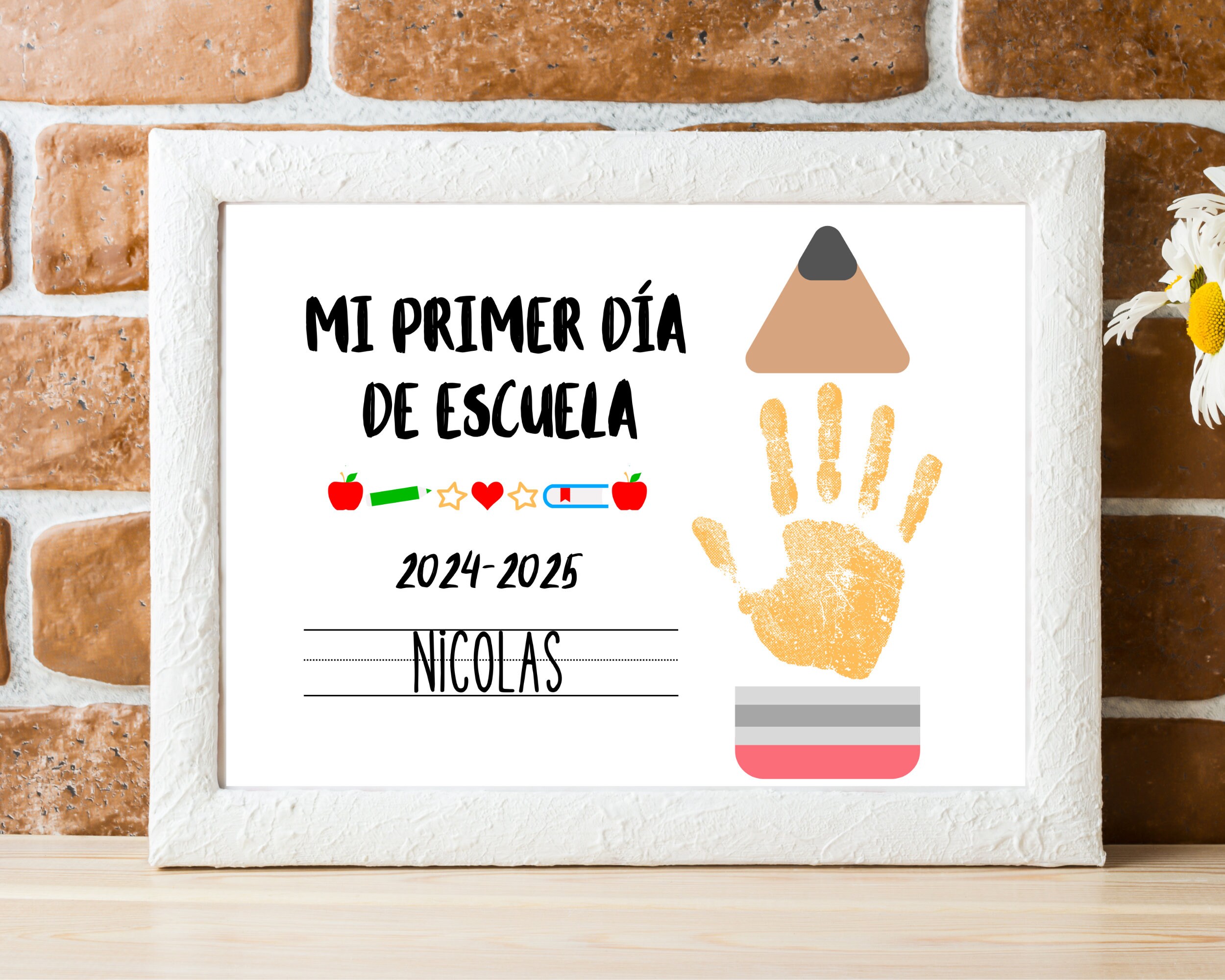 Back to School Spanish Handprint Art, Preschool Sign, Handprint Craft ...
