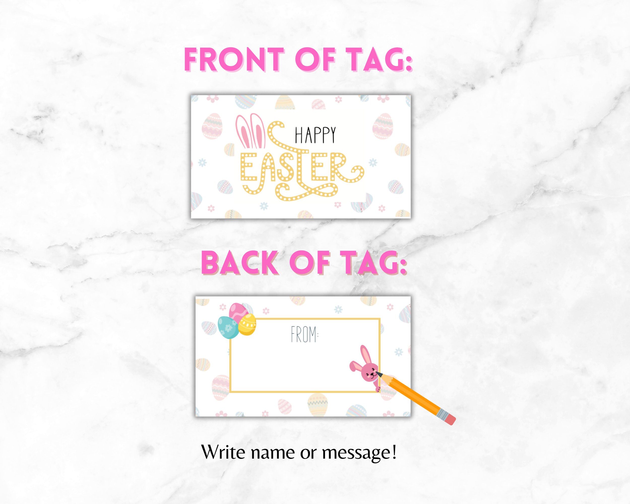 Easter Bunny Snack Mix Tag, Printable Easter Treat Bag Topper, Easter ...