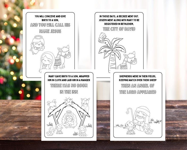 Nativity Coloring Pages, Christmas Story Sunday School and Kids Church ...