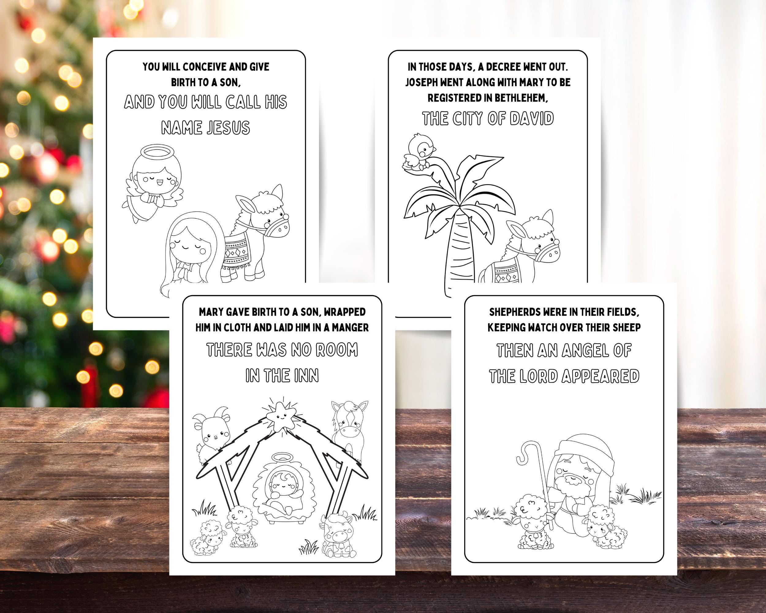 Nativity Coloring Pages, Christmas Story Sunday School and Kids Church ...