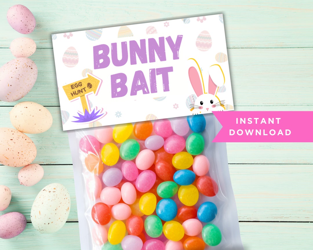 Bunny Bait Treat Bag Topper, Easter Class Gifts, Carrot Cookie Tag ...