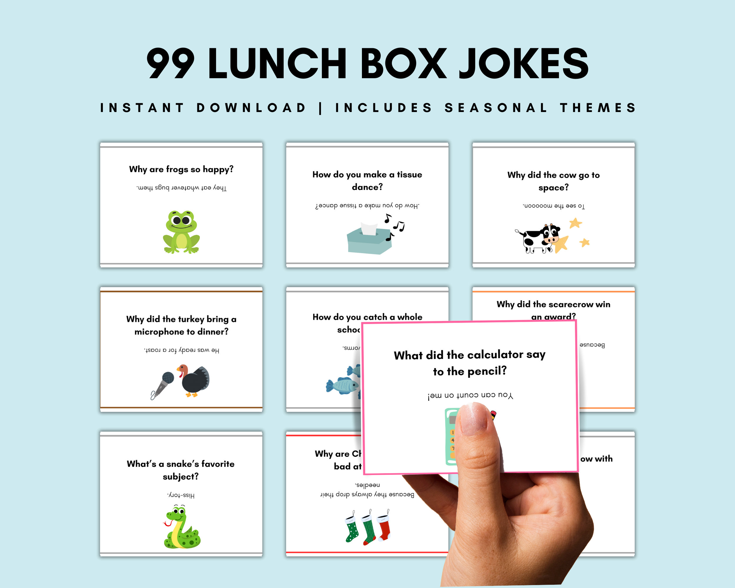 Lunchbox Jokes Printable, Lunch Box Jokes, Back to School Lunch Box ...