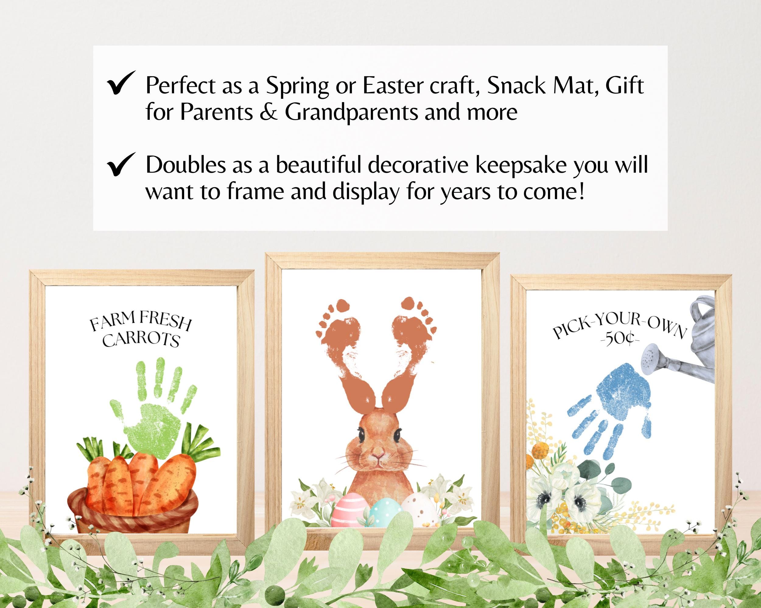 Spring Handprint Art, Easter Handprint Art, Bunny Footprint Art, Flower ...