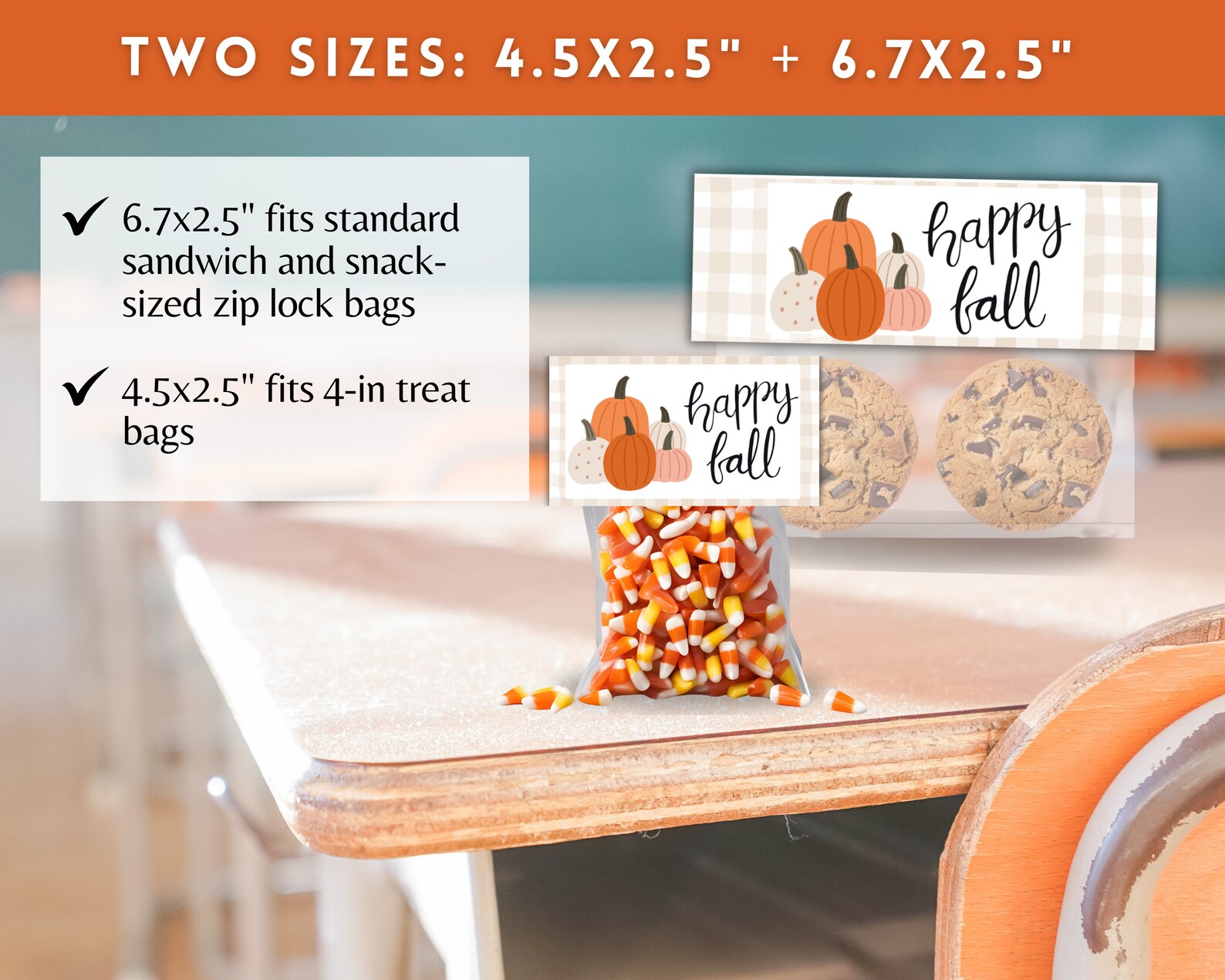 Printable Fall Cookie Tag, Happy Fall Treat Bag Topper, Friendsgiving ...