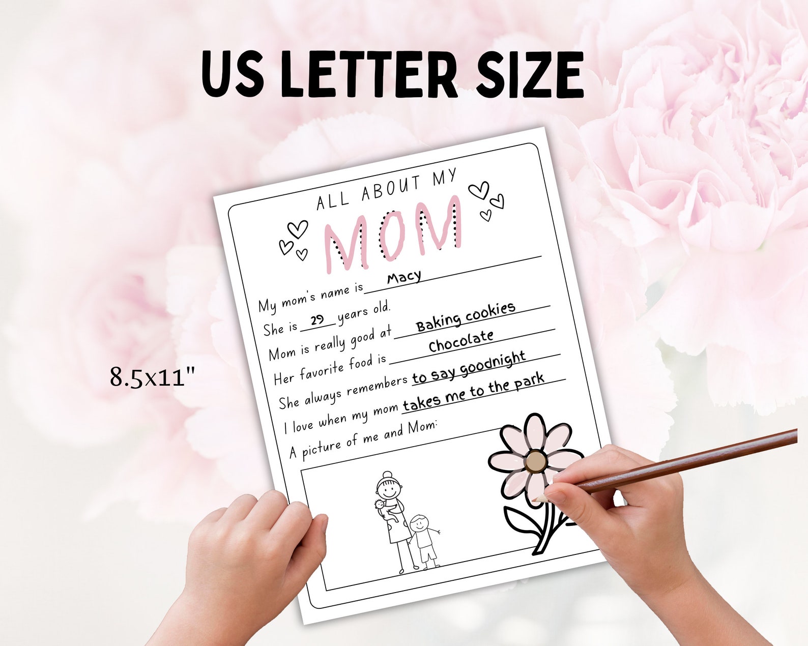 All About My Mom Printable Interview, All About Grandma, Mothers Day ...