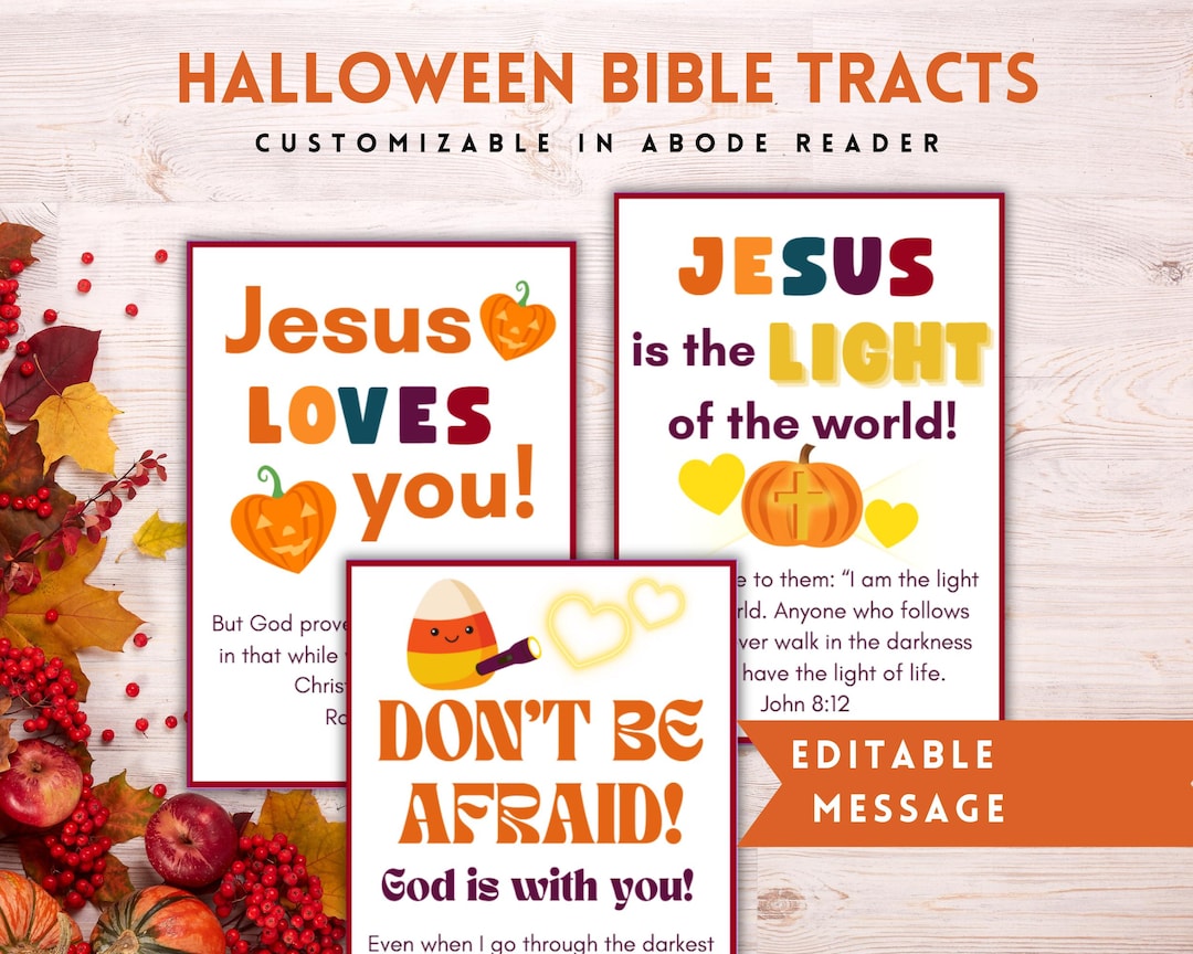 Christian Halloween Gospel Tracts, Variety of Bible Verse Tracts ...