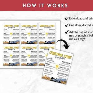 Dye-free Nativity Story Snack Mix Topper, Christmas Story Snack Mix ...