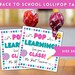 Editable Meet the Teacher Pop Tag, Back to School Lollipop Tag, First ...