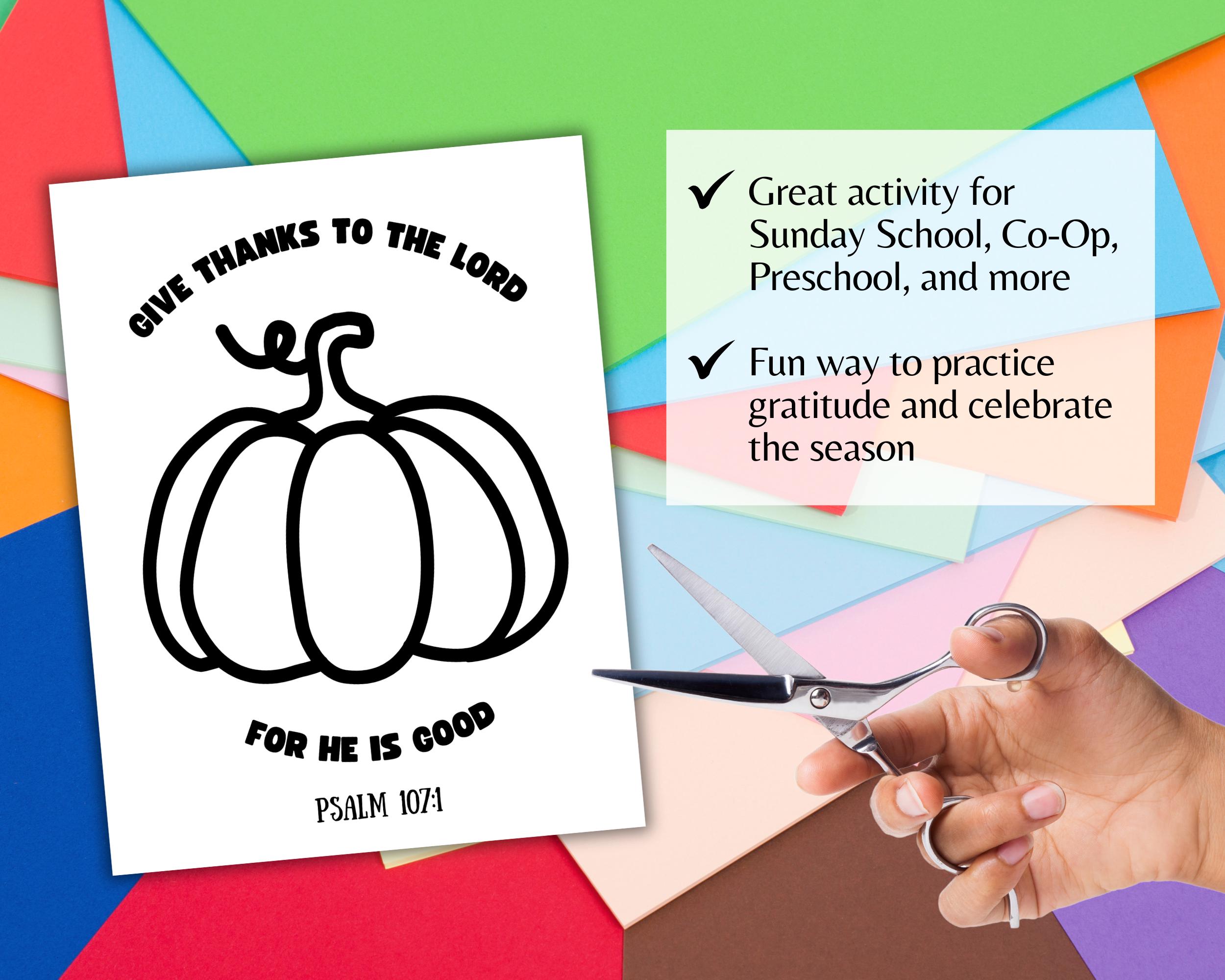 Torn Paper Fall Sunday School Craft, Fall Bible Crafts, Christian ...