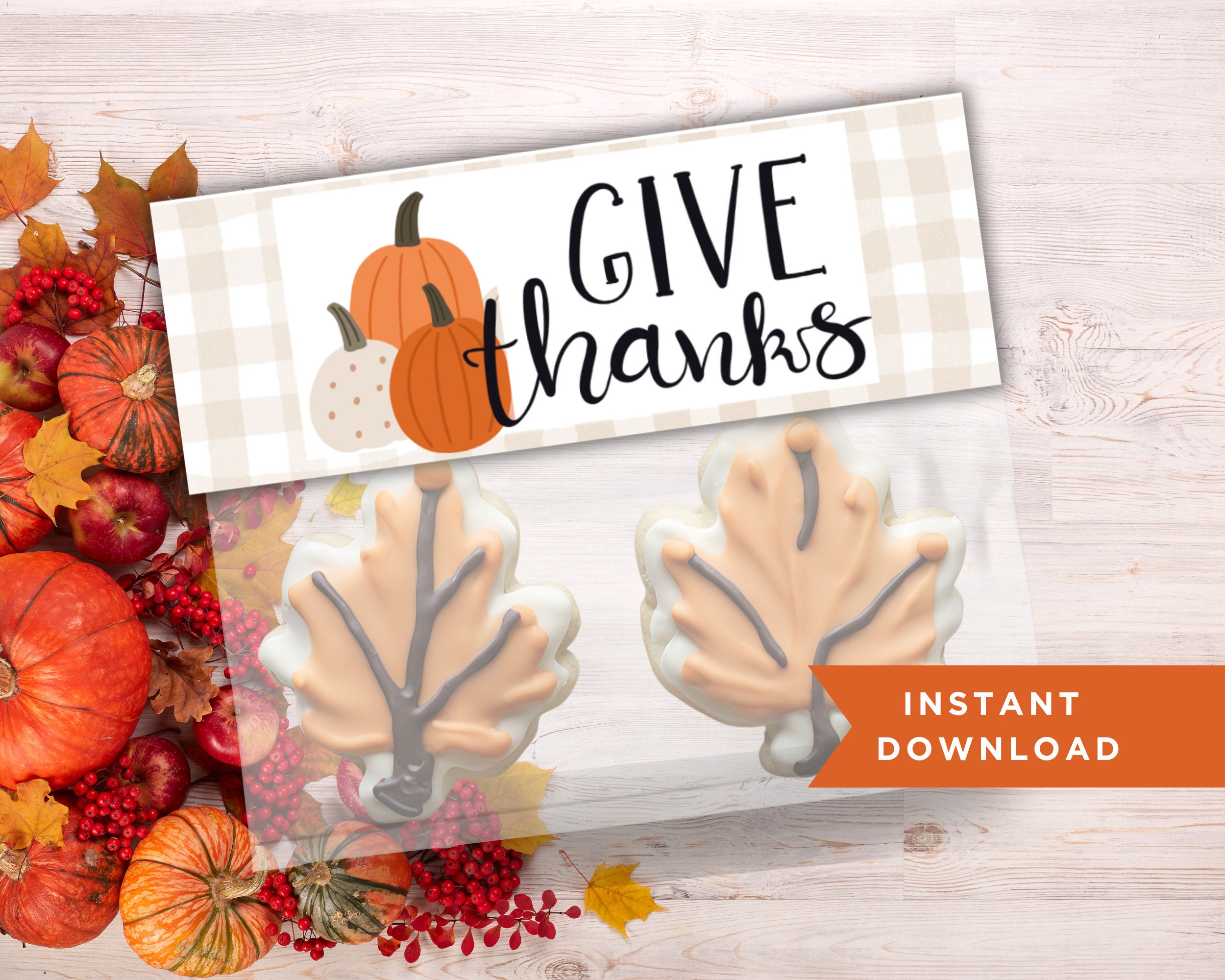 Printable Fall Cookie Tag, Happy Fall Treat Bag Topper, Friendsgiving ...
