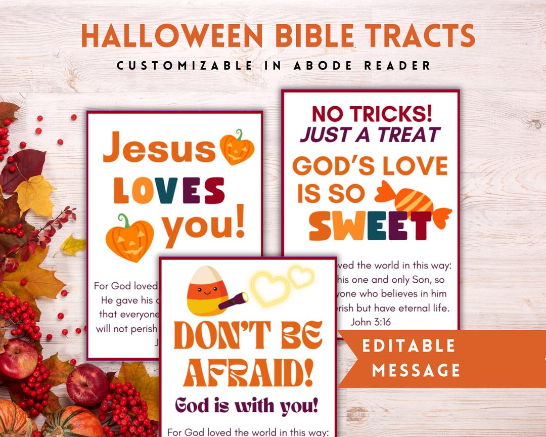 John 3:16 Christian Halloween Gospel Tracts, Bible Verse Tracts ...