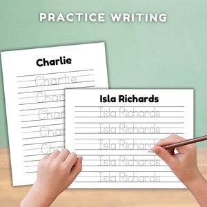 Name Tracing Template Editable, Trace Name Handwriting Practice, Name ...