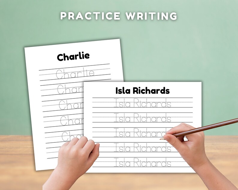 Name Tracing Template Editable, Trace Name Handwriting Practice, Name ...