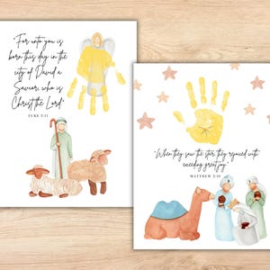 Printable Nativity Handprint Christmas Craft, Christmas Handprint Craft ...