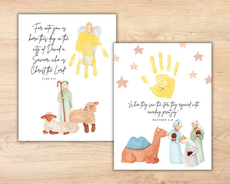 Printable Nativity Handprint Christmas Craft, Christmas Handprint Craft ...