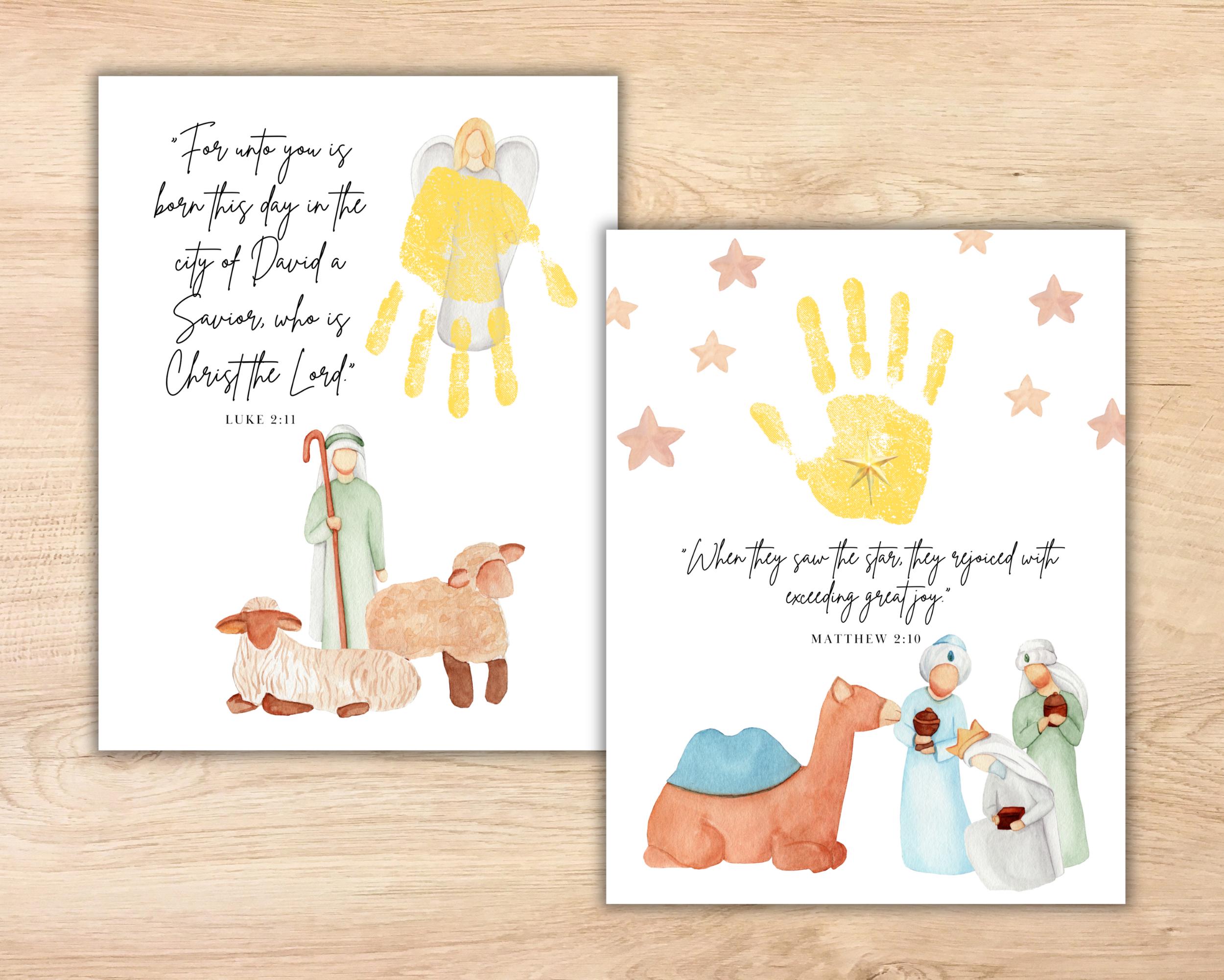 Printable Nativity Handprint Christmas Craft, Christmas Handprint Craft ...