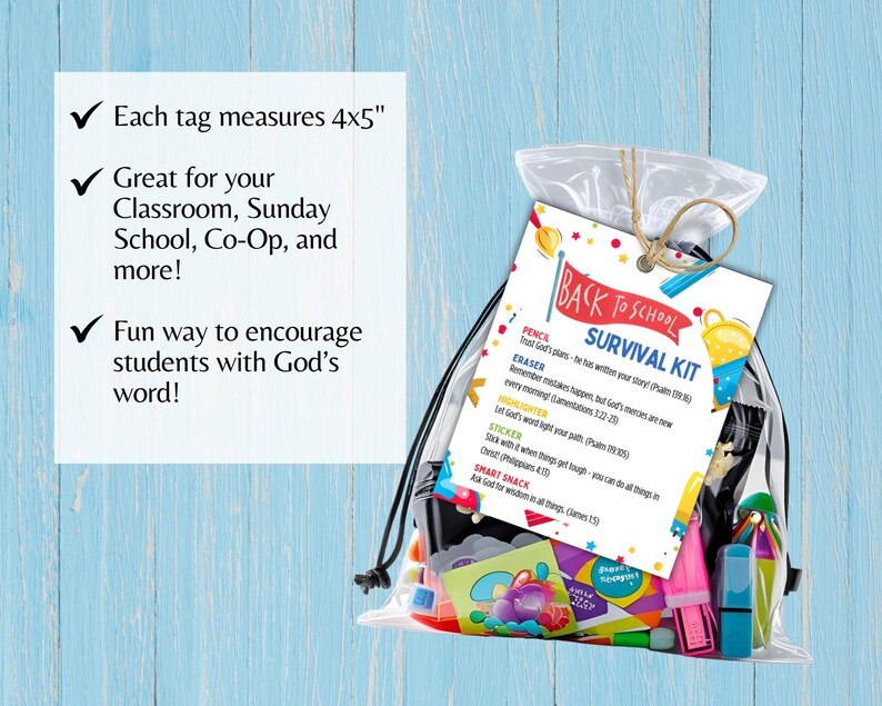 God's Back to School Survival Kit With Bible Verses, Christian Back to ...