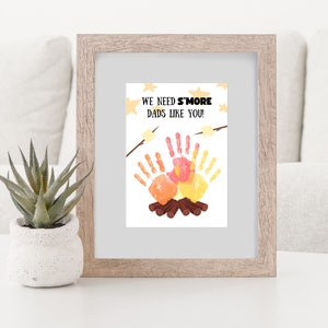 Handprint Smores Father's Day, Father's Day Handprint Sign, Handprint ...