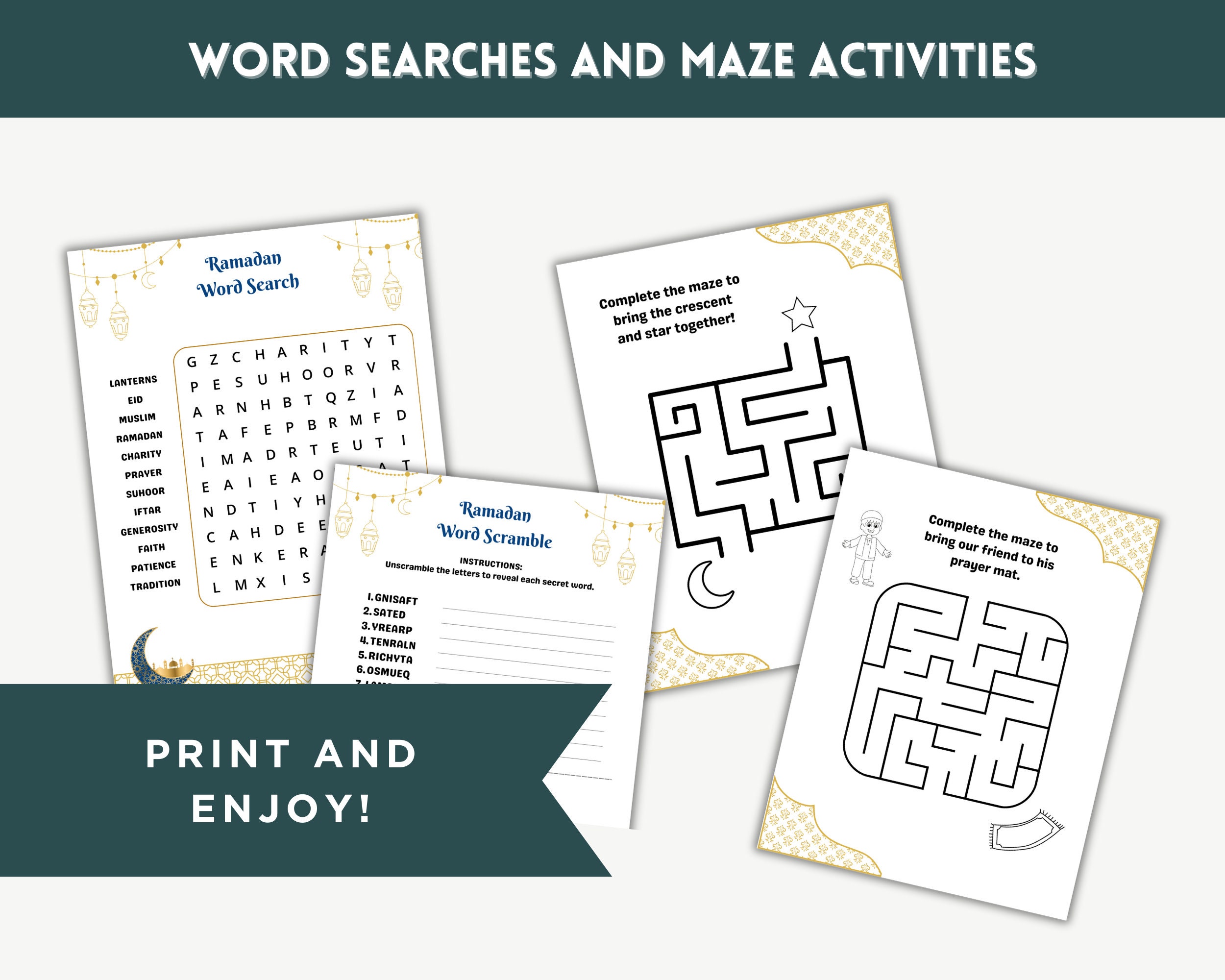 Ramadan Activities for Kids, Ramadan Coloring Pages, Ramadan Lantern ...