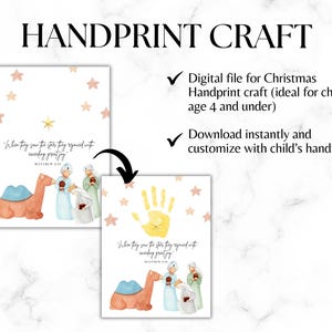 Printable Nativity Handprint Christmas Craft, Wise Men Christmas ...