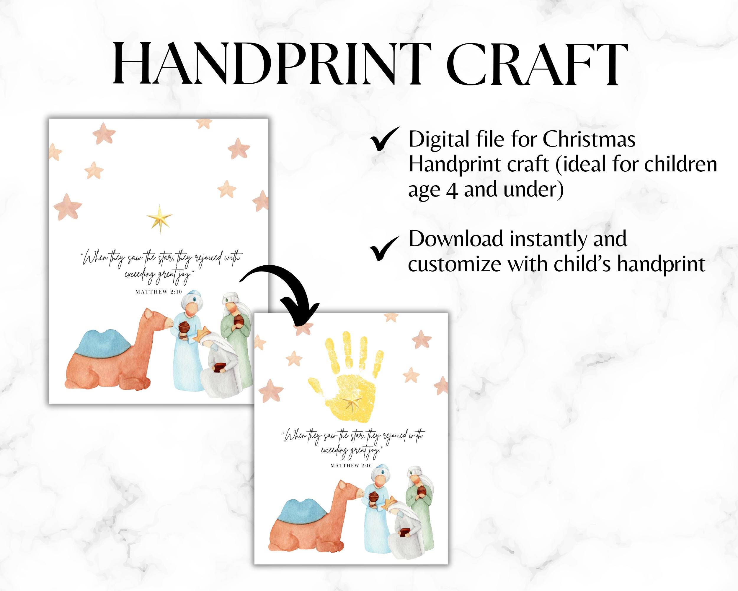 Printable Nativity Handprint Christmas Craft, Wise Men Christmas ...