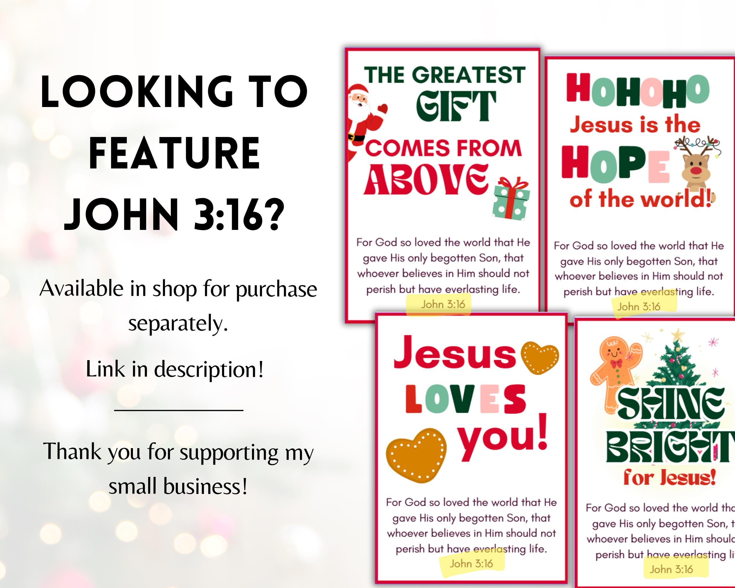 Christian Christmas Gospel Tracts, Variety of Bible Verse Cards ...