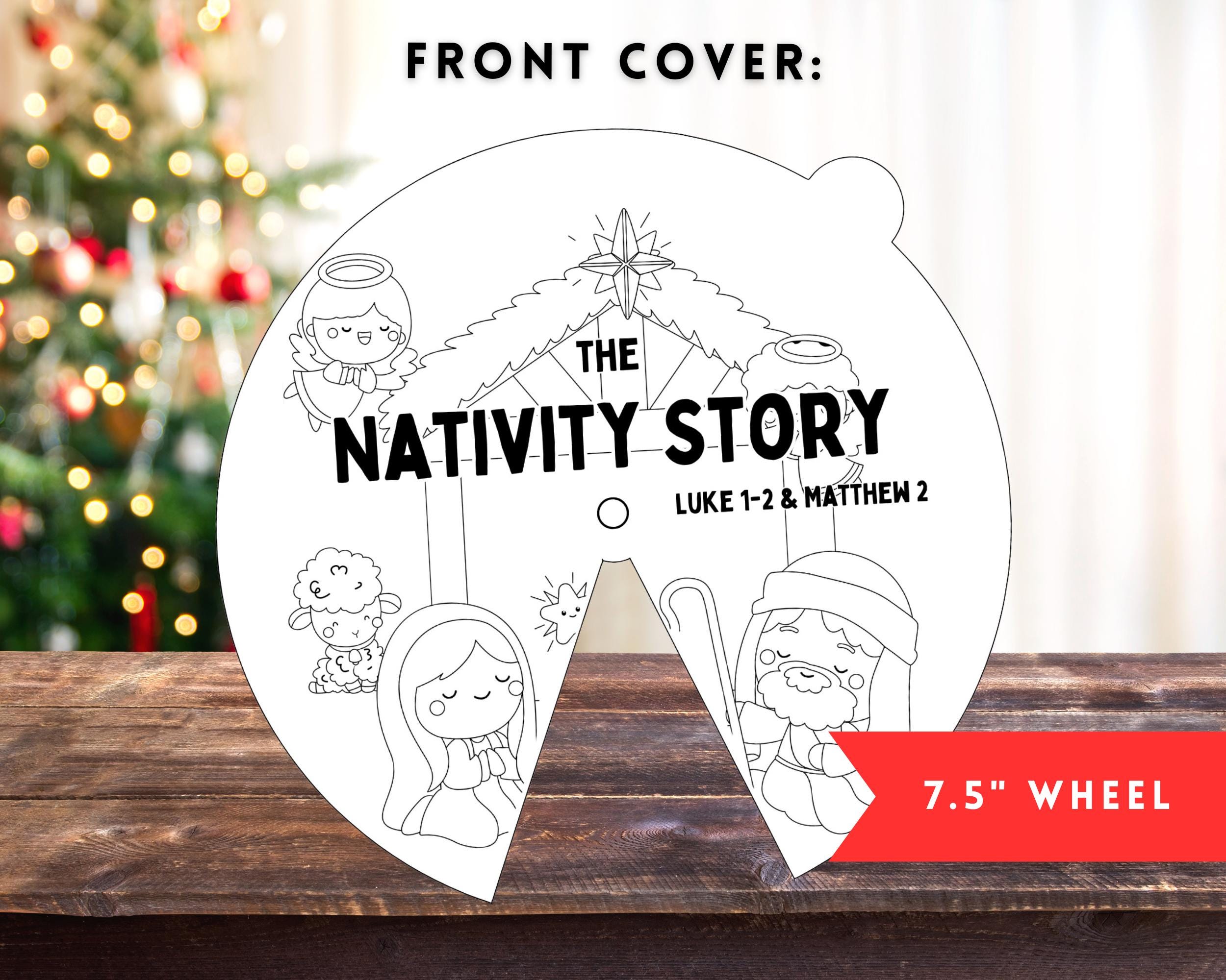 Nativity Story Wheel, Christmas Spinner Wheel, Christmas Coloring With ...