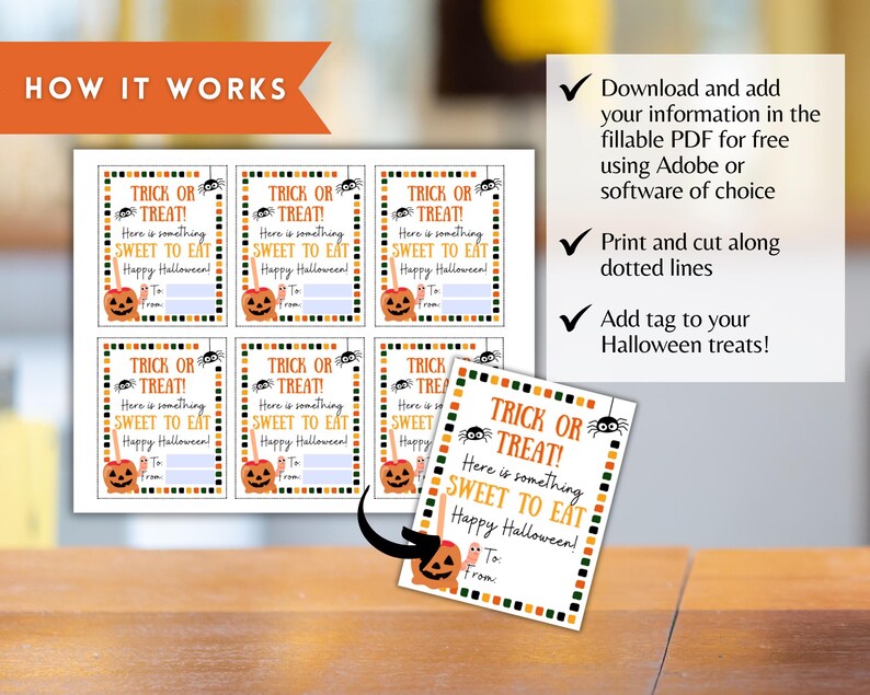 Halloween Caramel Apple Tag, Halloween Gift Tags, Teacher Appreciation ...