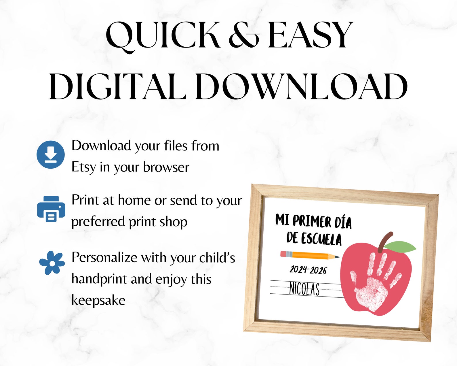 Back to School Spanish Handprint Art, Preschool Sign, Handprint Craft ...