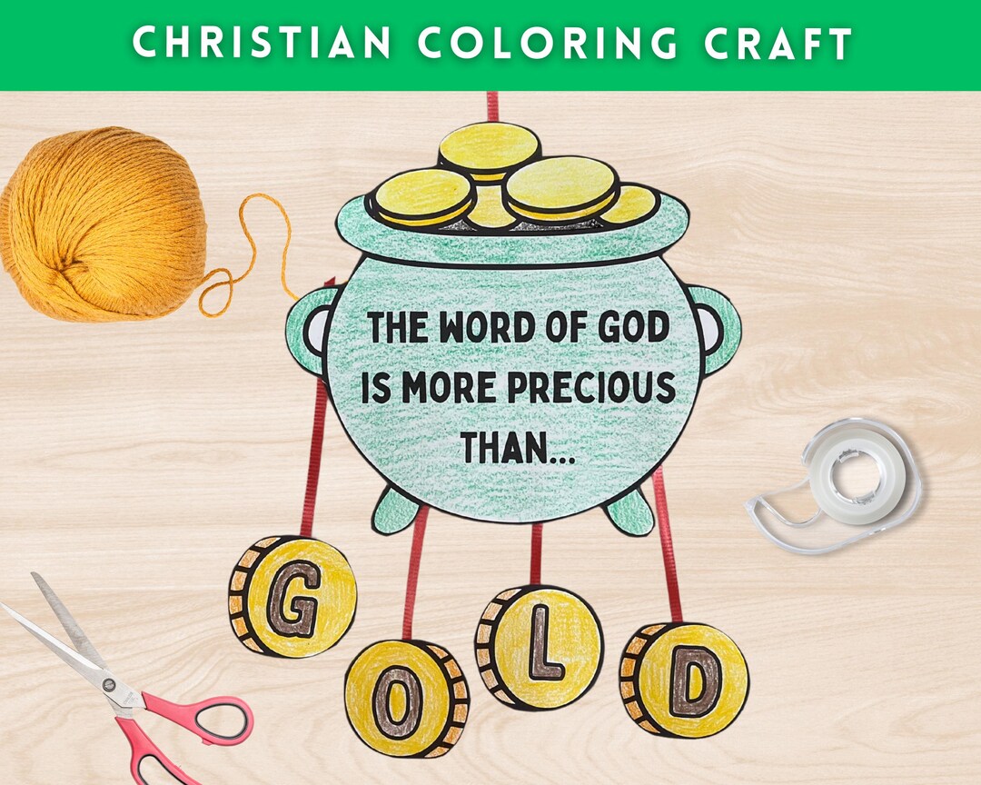 Christian St Patricks Day Coloring Pages, Sunday School Craft, Pot of ...