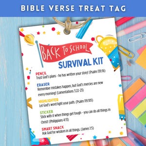 God's Back to School Survival Kit With Bible Verses, Christian Back to ...