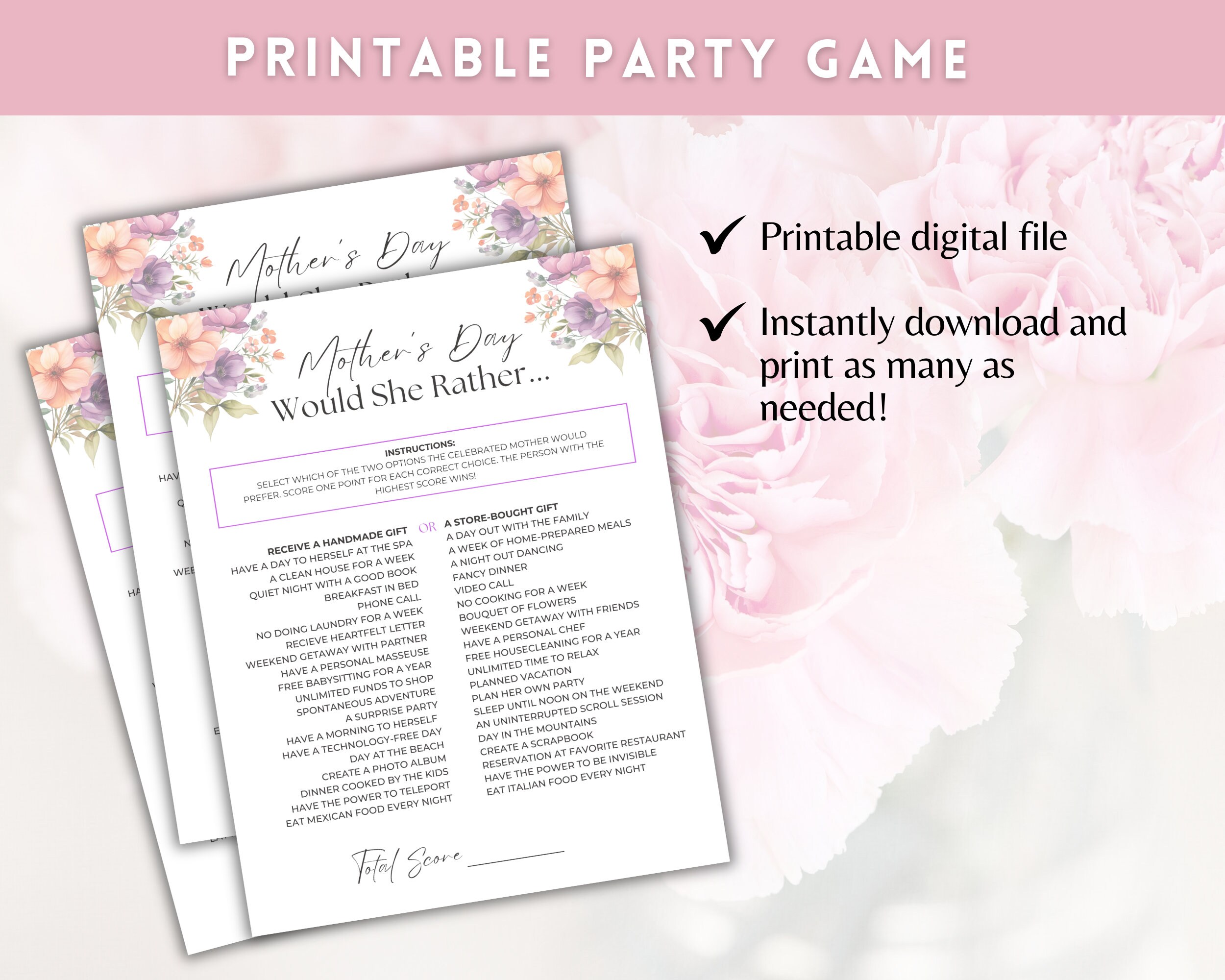 Mother's Day Would You Rather Game, Mothers Day Trivia, How Well Do You ...