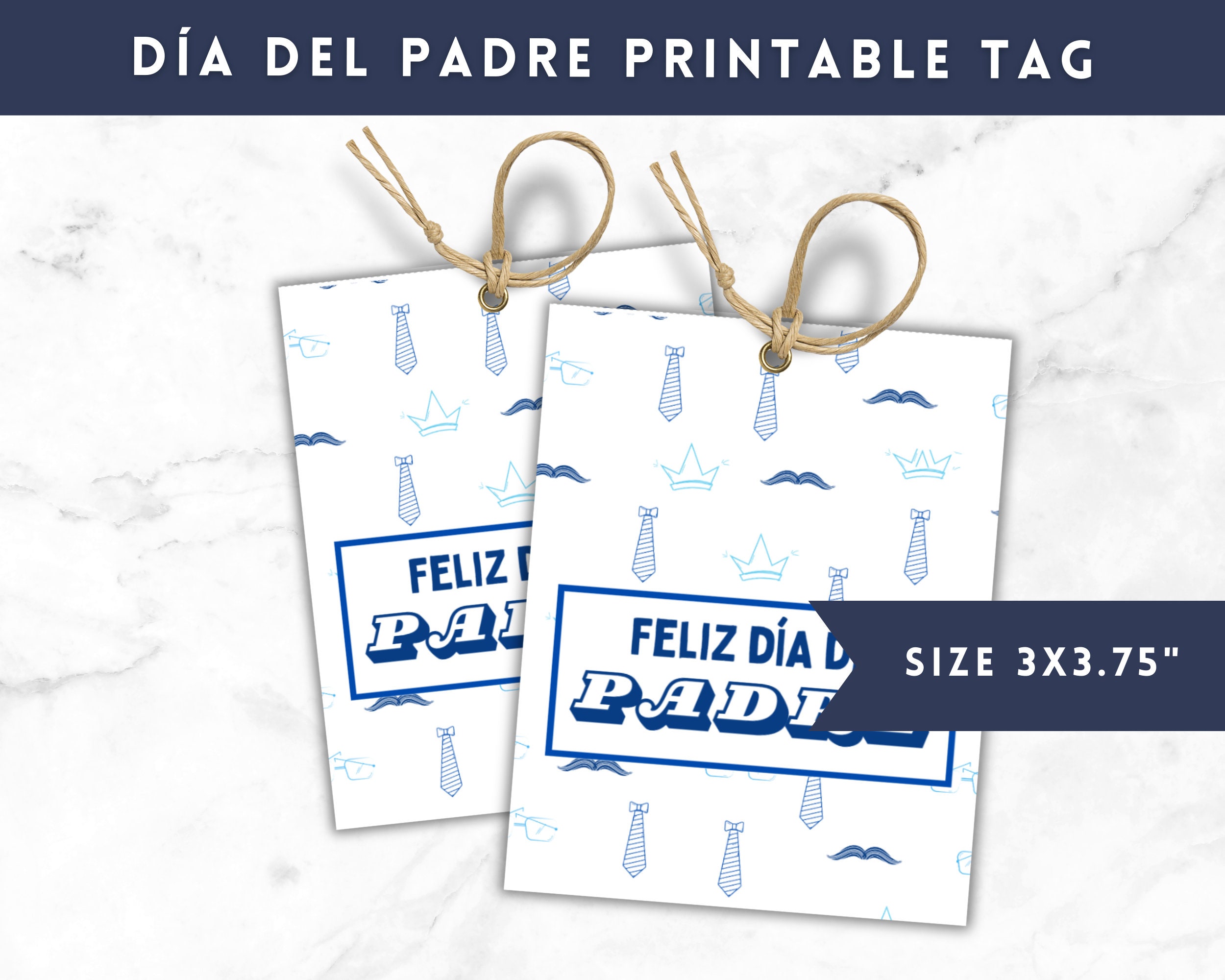 Father's Day Gift Tag Spanish, Feliz Dia Del Padre Printable Tag ...