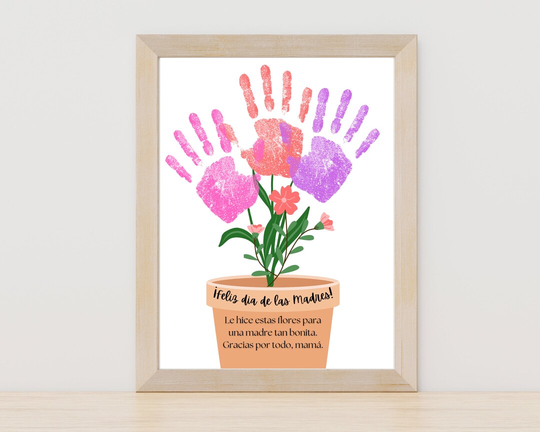 Mother's Day Spanish Handprint, Dia De Las Madres Regalo Para Mama ...