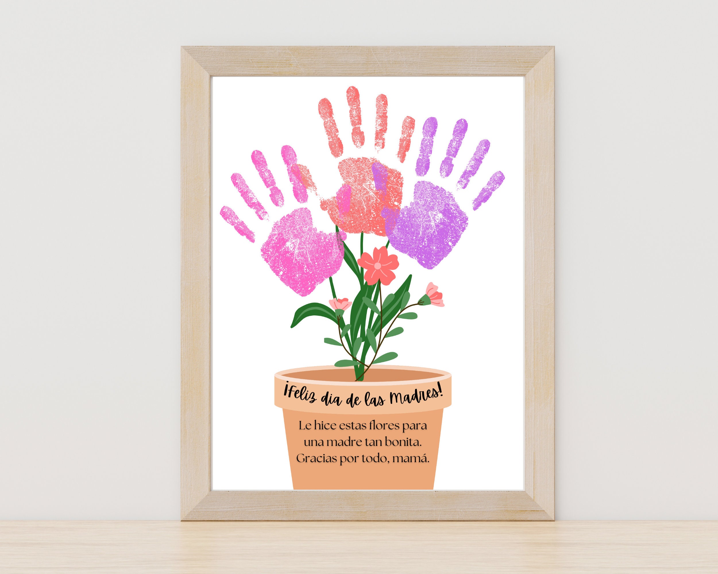 Mother's Day Spanish Handprint, Dia De Las Madres Regalo Para Mama ...