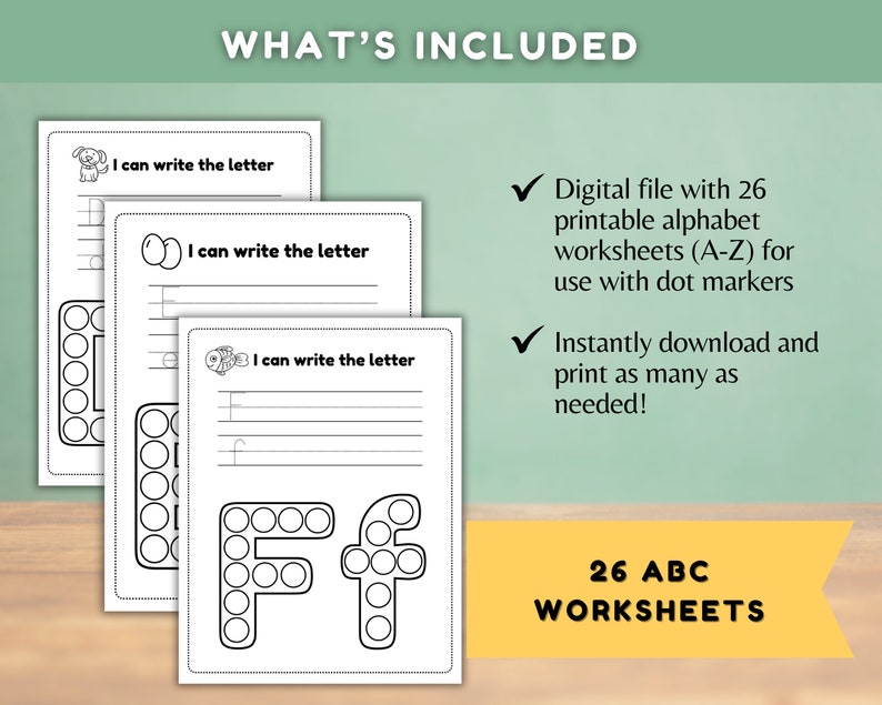 Dot Marker Alphabet, Dot Marker Activities, Dot Marker Coloring Sheets ...