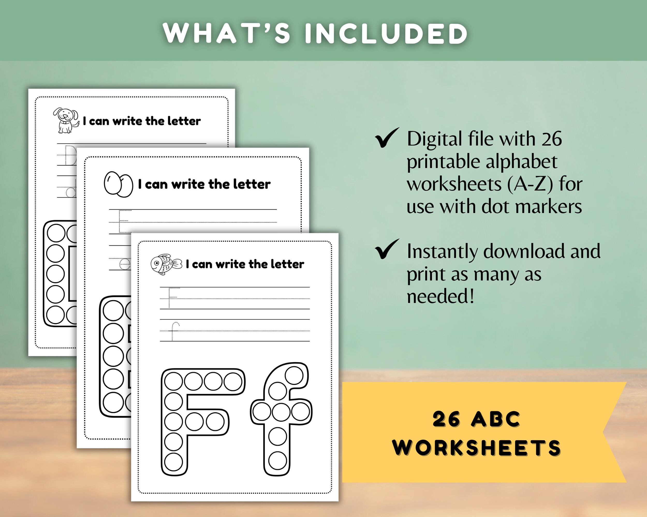 Dot Marker Alphabet, Dot Marker Activities, Dot Marker Coloring Sheets ...