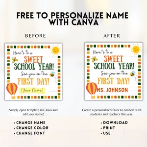 Editable Meet the Teacher Pop Tag, Back to School Lollipop Tag, First ...