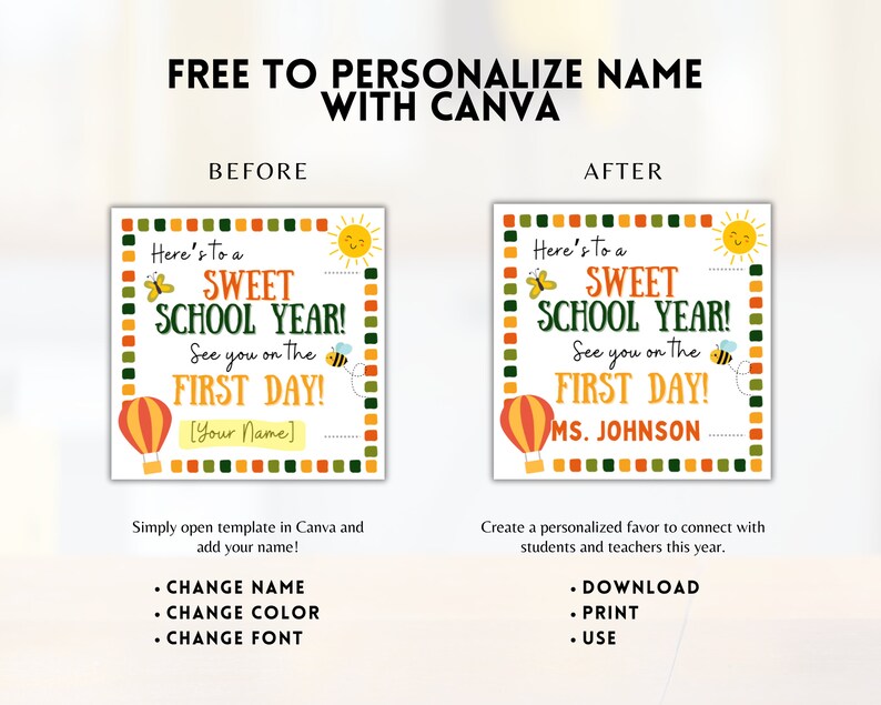 Editable Meet the Teacher Pop Tag, Back to School Lollipop Tag, First ...