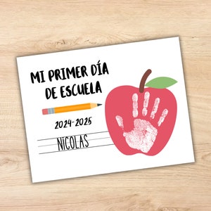 Back to School Spanish Handprint Art, Preschool Sign, Handprint Craft ...