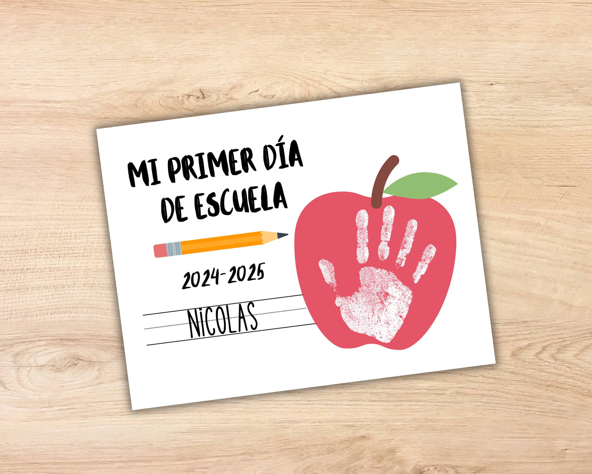 Back to School Spanish Handprint Art, Preschool Sign, Handprint Craft ...