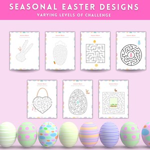 Easter Mazes, Easter Games Printable, Kids Activities, Easter Games for ...